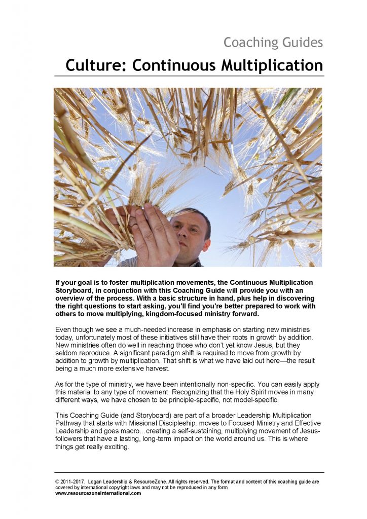 Continuous Multiplication Movements: Coaching Guide with Storyboard - InFocus